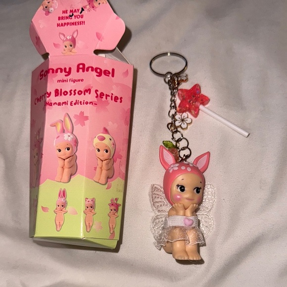 Accessories | Cherry Blossom Mini Figure Keychain Pink | Poshmark
